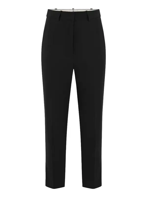 Elisabetta Franchi Lightweight Crêpe-fabric Trousers - Black