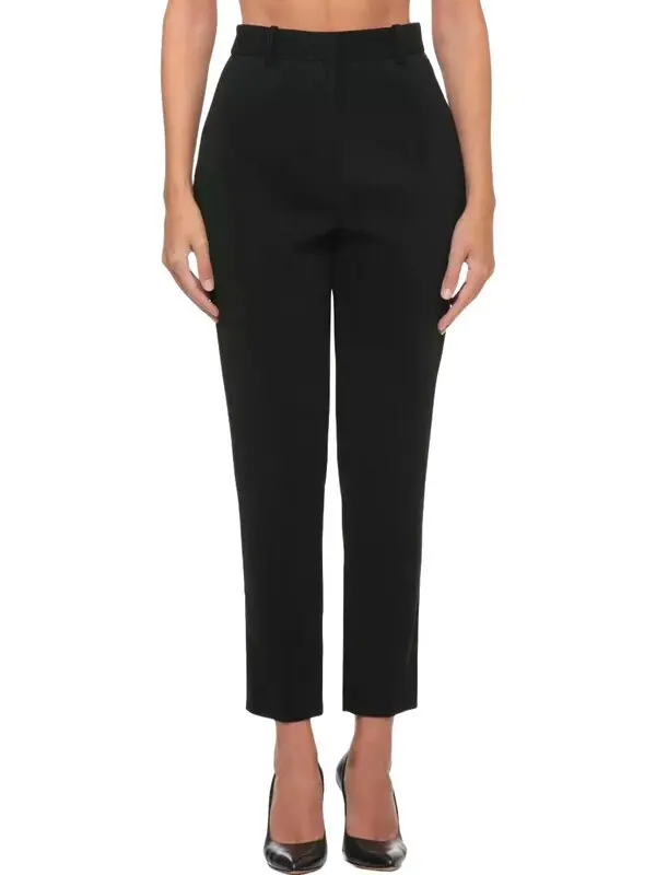 Elisabetta Franchi Lightweight Crêpe-fabric Trousers - Black