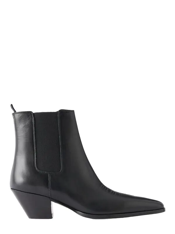 NILI LOTAN Joplin Leather Ankle Boots - Black