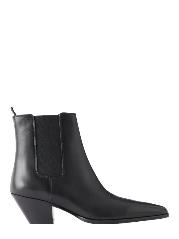 NILI LOTAN Joplin Leather Ankle Boots - Black