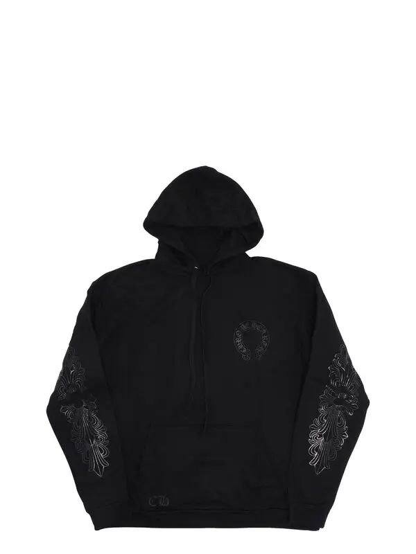Chrome Hearts Floral Horseshoe Hoodie - Black