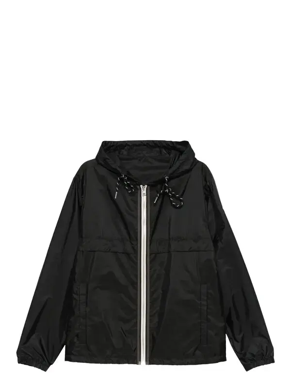 Moncler Hooded Zip-up Jacket - Black