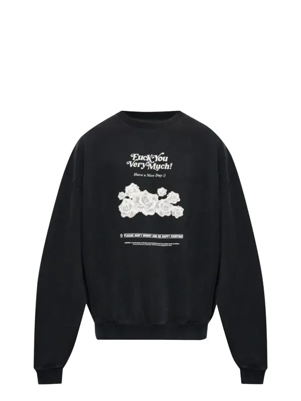 Vetements Fu Very Much Crewneck Sweatshirt - Black
