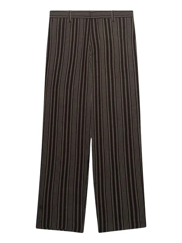 THE ELDER STATESMAN Cashmina Slacker Pant In Espresso Stripe - Brown