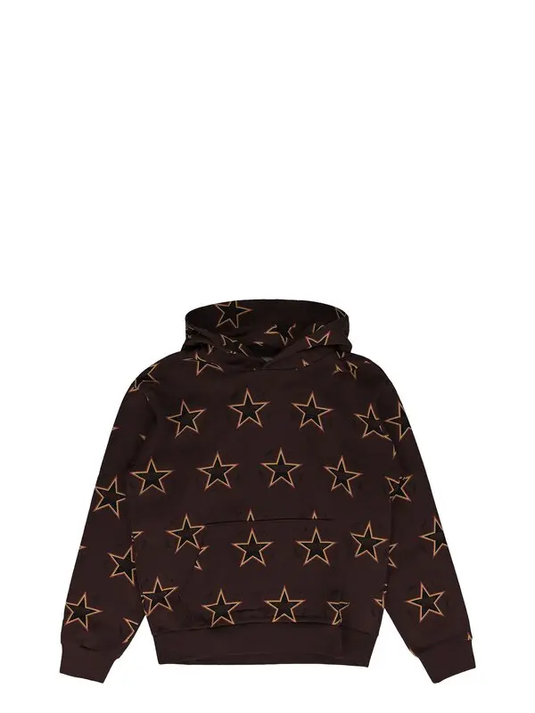 DENIM TEARS All Over Star Hoodie - Brown
