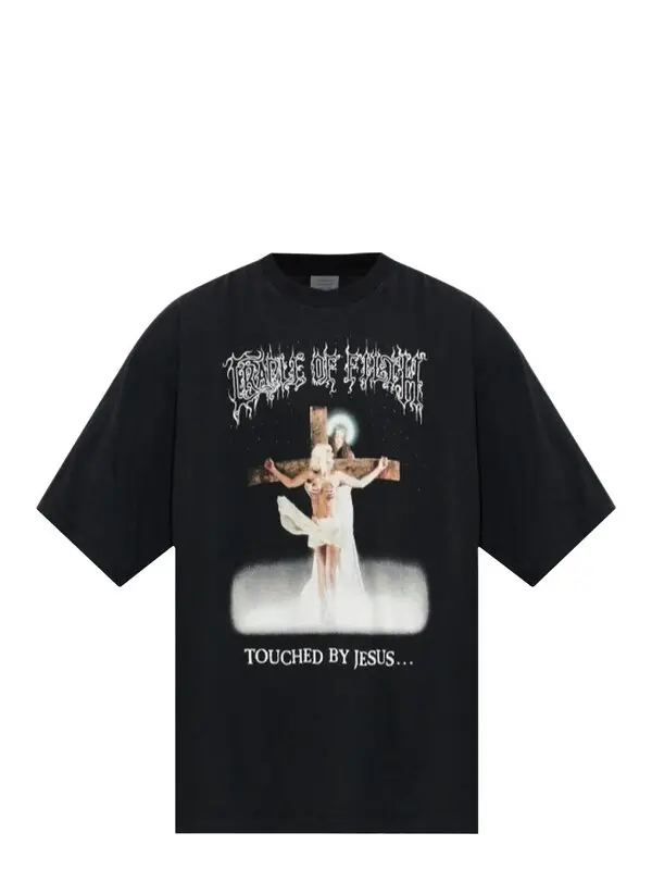 Vetements Cof Jesus Graphic T-shirt - Black