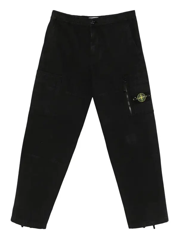 Stone Island Tailored Cargo Trousers - Black