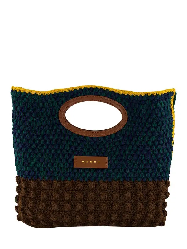 Marni Knitted Clutch Handbag - Green