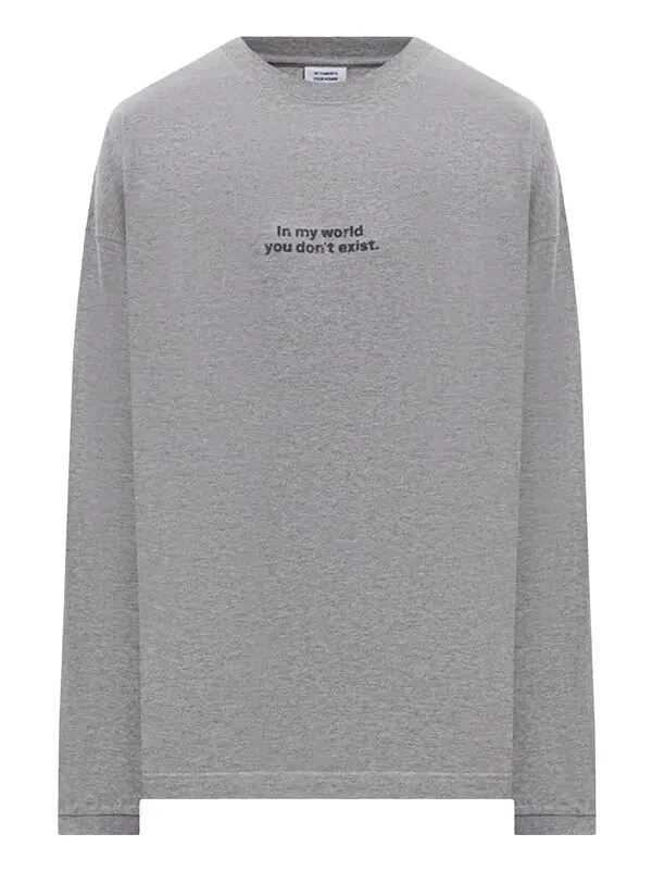 Vetements In My World' Long-sleeve Top - Grey