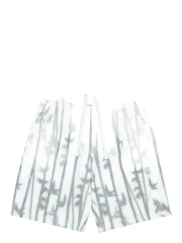 CLOT Bamboo Print Drawstring Shorts - White