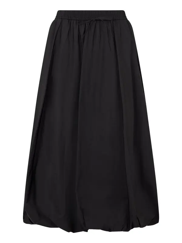 Max Mara Flared Maxi Skirt With Elastic Waist - Black