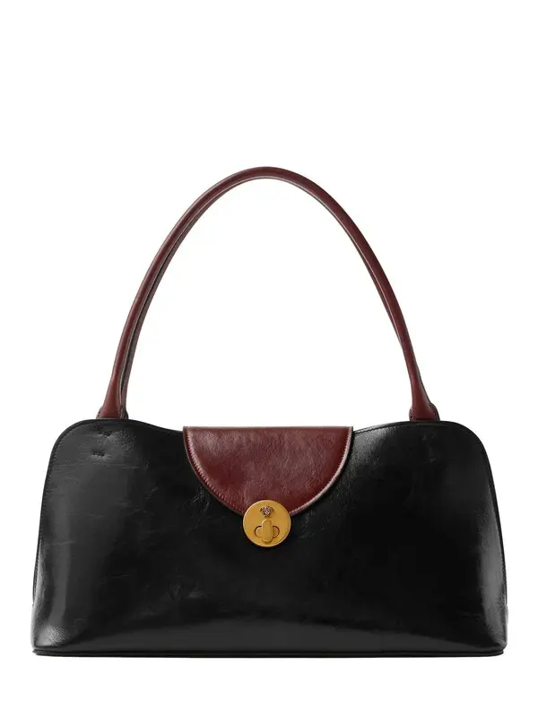 Versace Medusa Embossed Leather Top-handle Bag - Nero