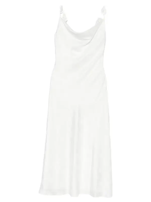 ROTATE BY BIRGER CHRISTENSEN Jacquard Floral Slip Dress - Bianco