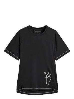 Y3 Graphic Run Short Sleeve T-shirt - Black