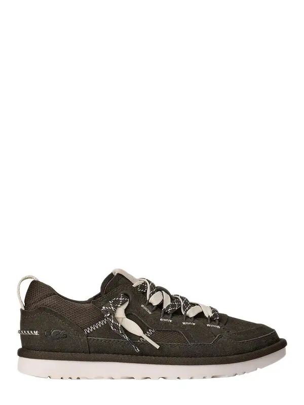 UGG Suede & Recycled-textile Lace-up Sneakers With Dual-lace System - Grigio