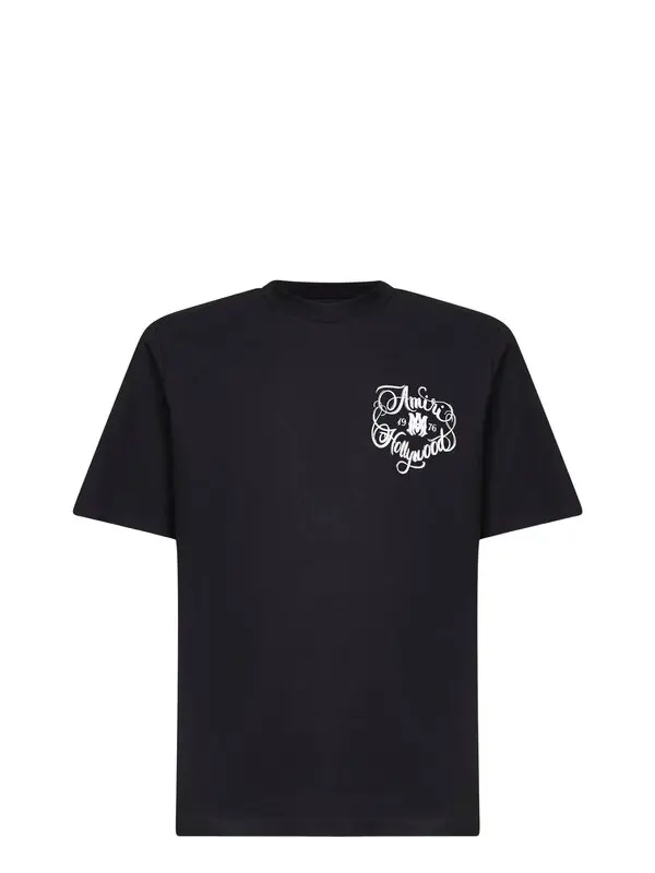 Amiri Cotton Crewneck Sweatshirt With Logo Detailing - Nero