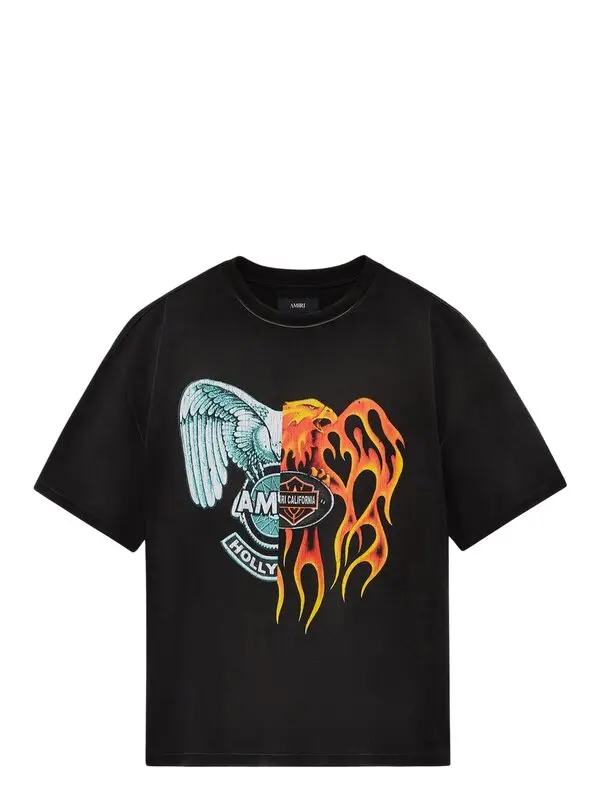 Amiri Graphic Print Round-neck T-shirt - Nero