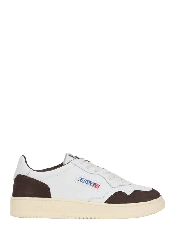 AUTRY Suede-trim Low-top Sneakers - White