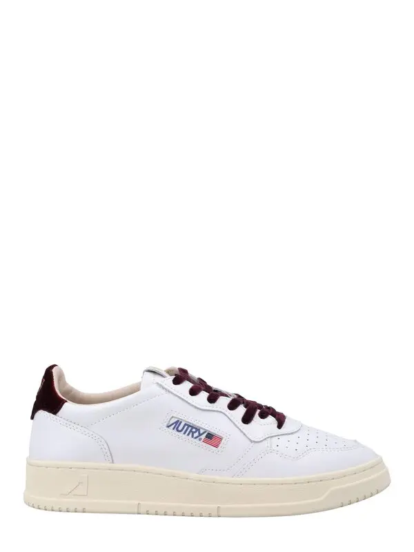 AUTRY Medalist Leather Sneakers - White Fig