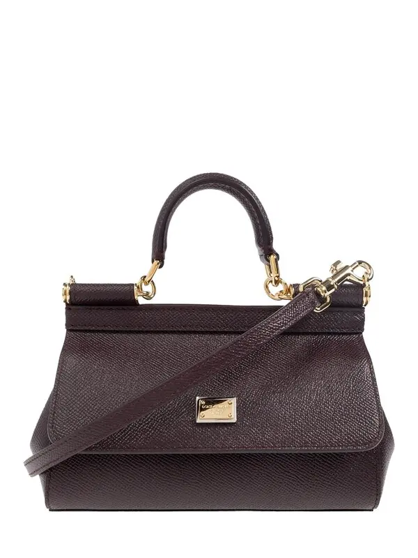 Dolce & Gabbana Mini Front-flap Calfskin Crossbody Bag - Rosso