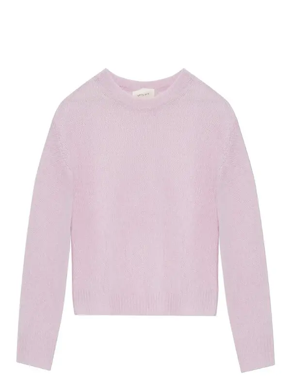 LISA YANG Cashmere-silk Ribbed Crew Neck Drop-shoulder Sweater - Rosa