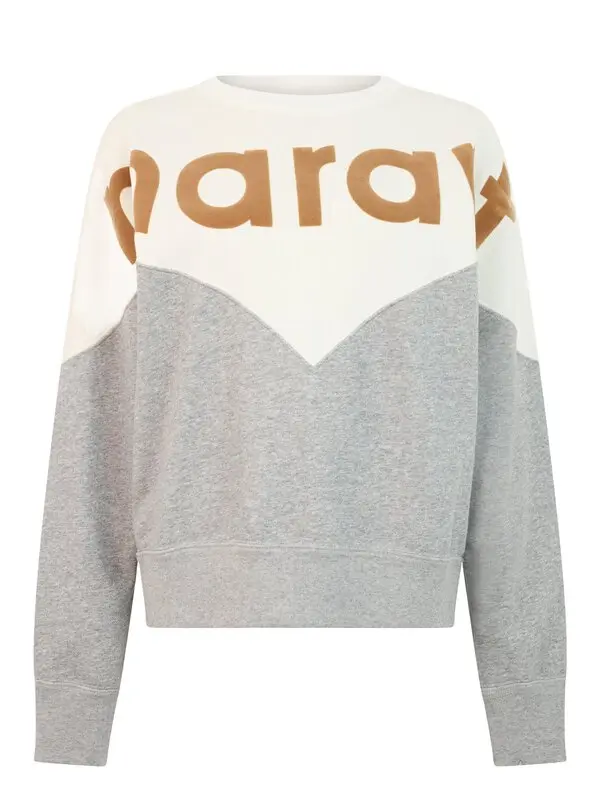 MARANT ETOILE Graphic Logo Pullover Sweater - Grey