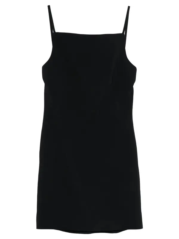 Givenchy Mini Dress With Square Neckline And Spaghetti Straps - Nero