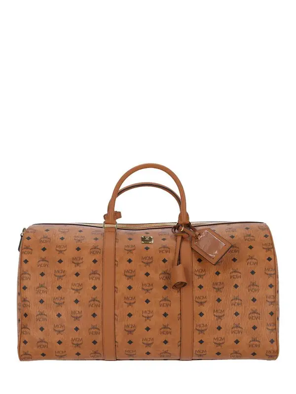Mcm Compact Suitcase - Brown