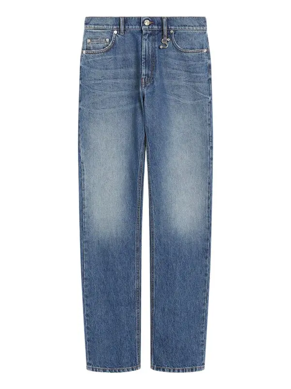 Sportmax Straight-leg Low-rise Jeans In Medium Vintage Denim - Blu
