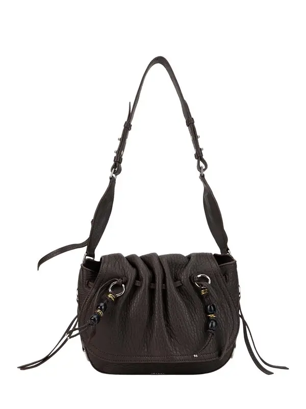 Isabel Marant Étoile Lambskin Shoulder Bag With Drawstring Closure - Brown