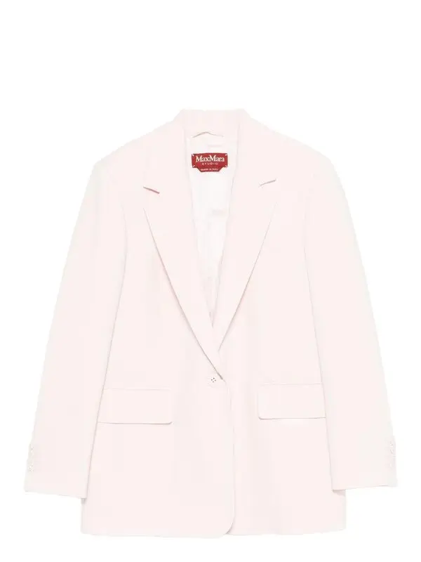Max Mara Cady Blazer With Vertical Stitching - Rosa