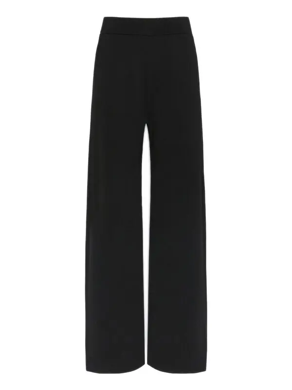 Max Mara Tailored Viscose Crepe Trousers - Nero