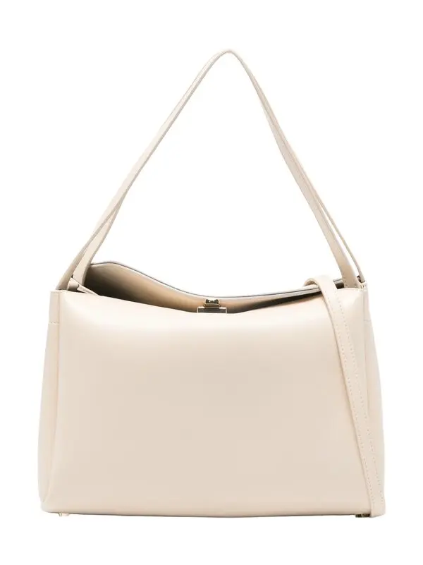 THEMOIRE Leather Mini Shoulder Bag - Bianco