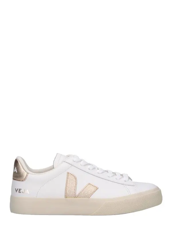 VEJA 100% Leather Lace-up Sneakers - White
