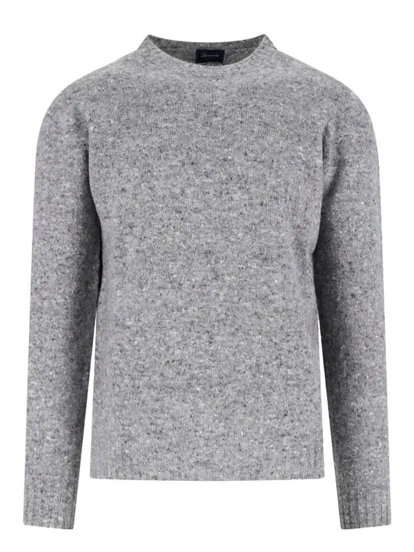 DRUMOHR Cashmere & Virgin Wool Knit Sweater - Grey