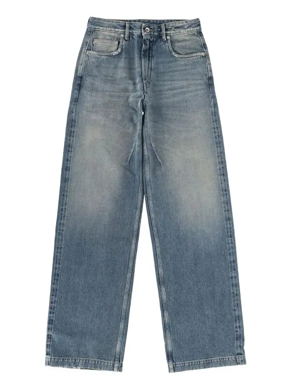 Rick Owens Front-button Concealed Zip Jeans With Belt Loops, Five Pockets - Blu