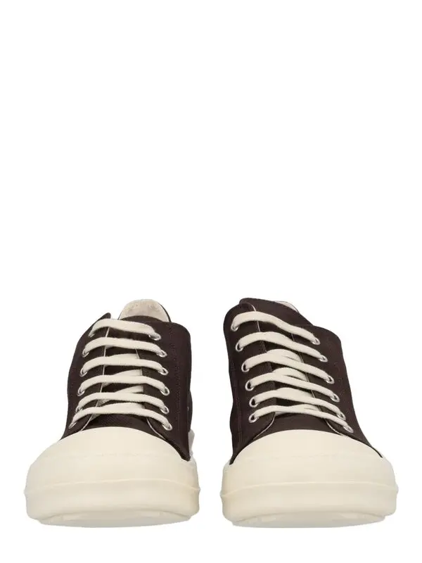Rick Owens 100% Cotton Low-top Sneakers - Charcoal