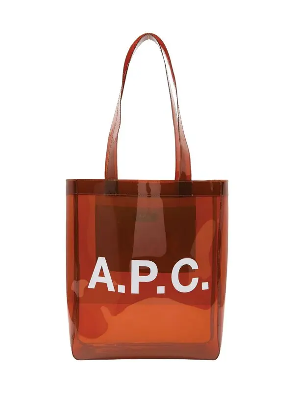 A.p.c. Two-handle Mini Tote Bag With Inside Pocket - Marrone