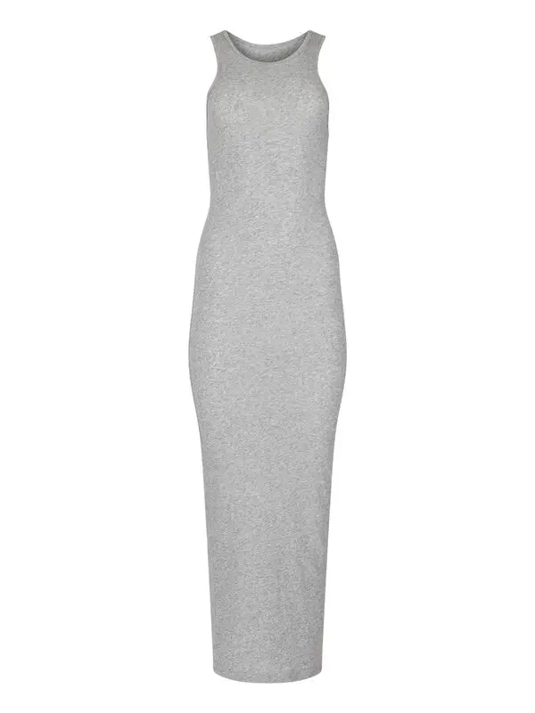 ENTIRE STUDIOS Round Neck Sleeveless Slim Fit Midi Dress - Grigio