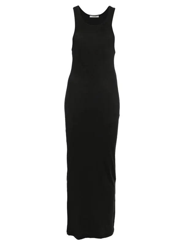ENTIRE STUDIOS Round Neck Sleeveless Slim Fit Midi Dress - Nero