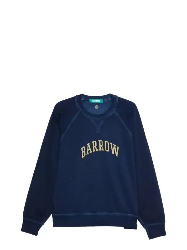 BARROW Crewneck Sweatshirt With Number 10 Graphic - Blu