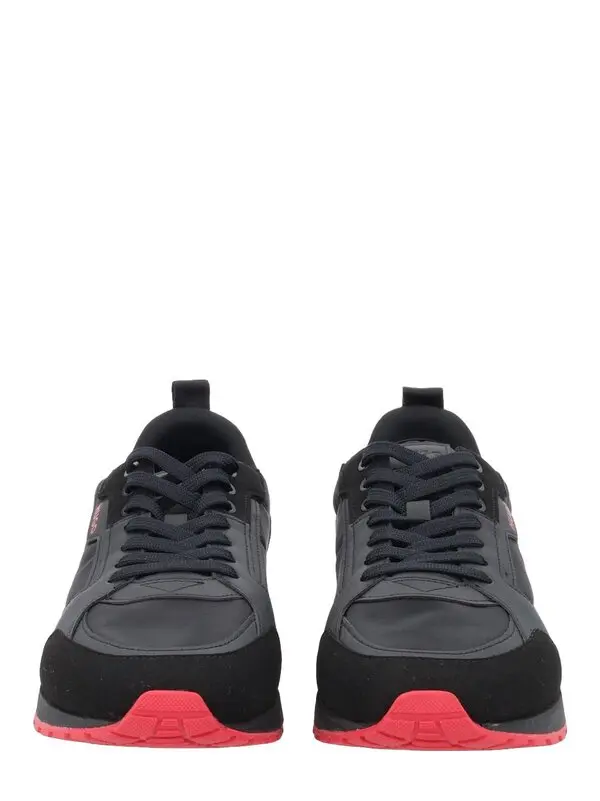 Hugo Low-top Sneakers With Chunky Rubber Outsole - Black