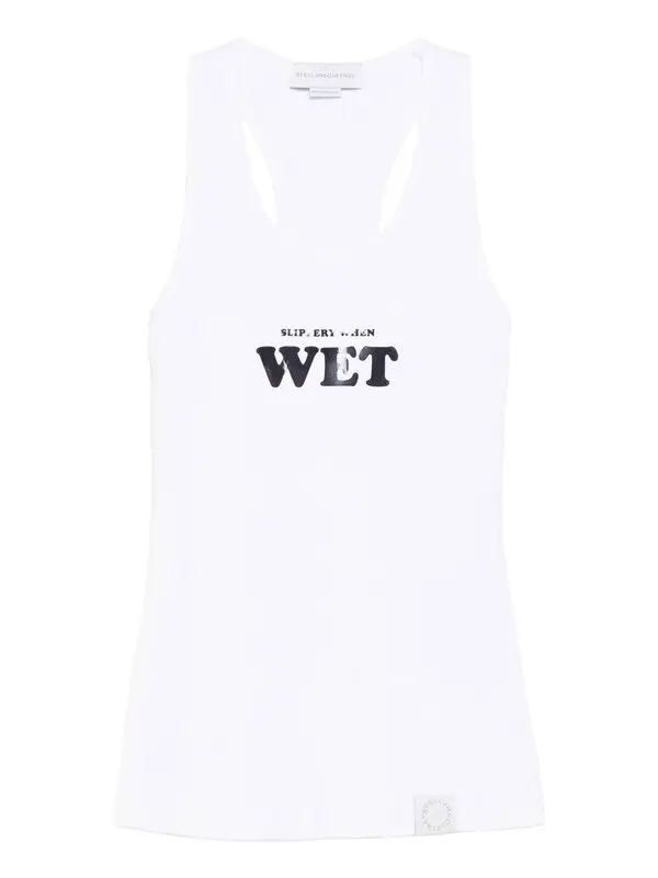 Stella McCartney Sleeveless Graphic Crewneck Top - Bianco