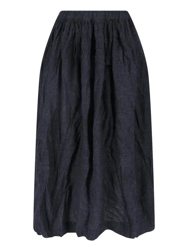 DANIELA GREGIS Gathered Full-length Skirt - Grey