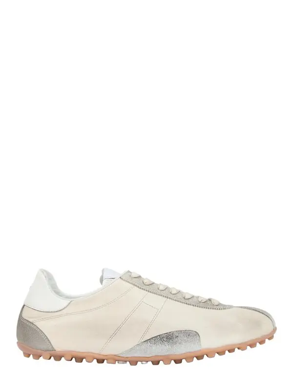 MAISON MARGIELA Hairy Suede Vintage Finish Lace-up Sneakers - Bianco
