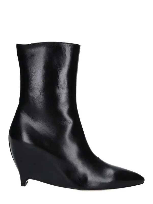 MAISON MARGIELA Paneled Leather Ankle Boots - Black