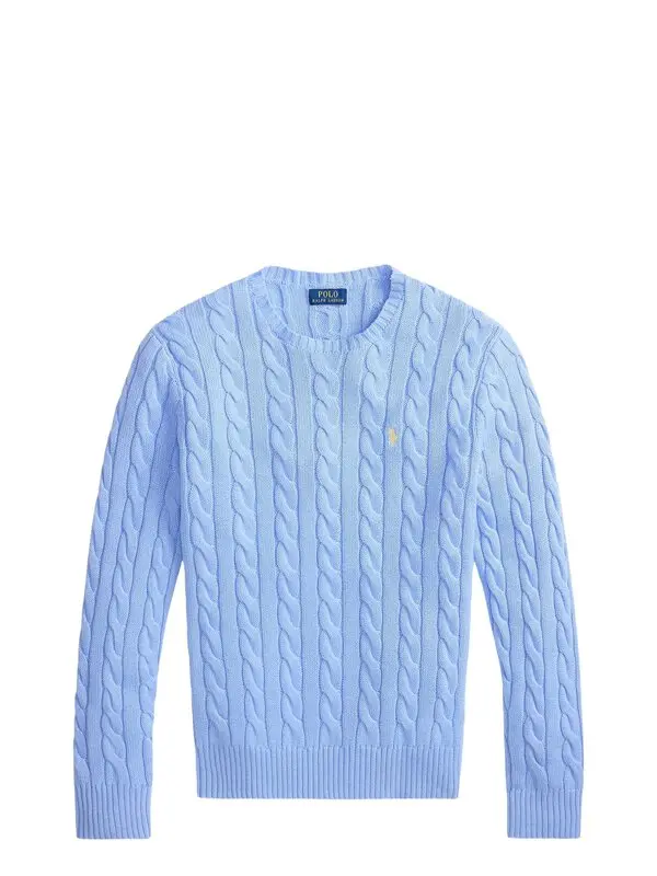 Polo Ralph Lauren Crewneck Sweatshirt With Embroidered Pony - Azzurro