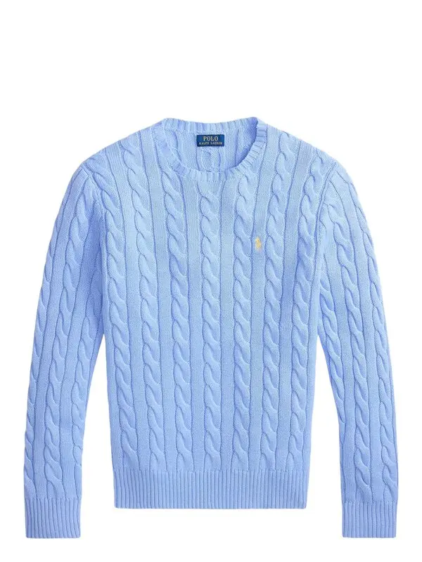 Polo Ralph Lauren Crewneck Sweatshirt With Embroidered Pony - Azzurro