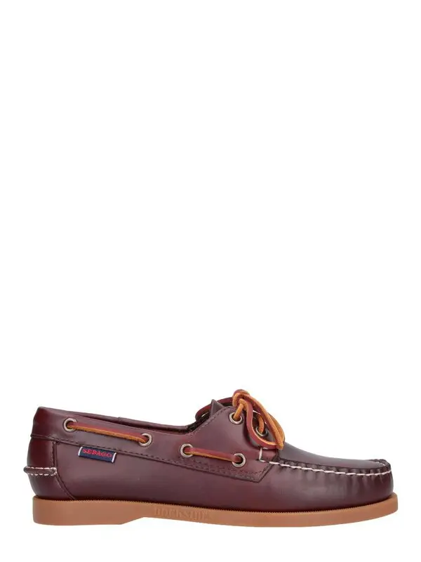 SEBAGO Waxed Leather Lace-up Loafers - Brown
