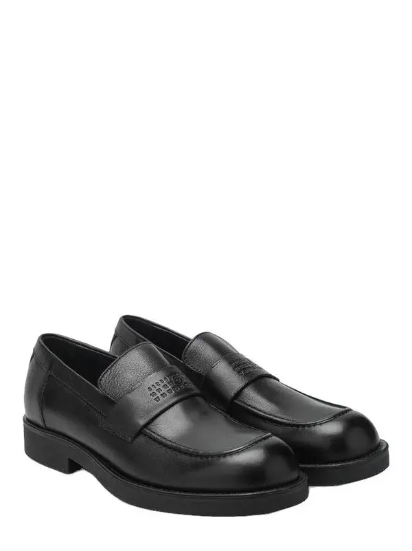 MAISON MARGIELA Leather Moccasin Loafer - Black